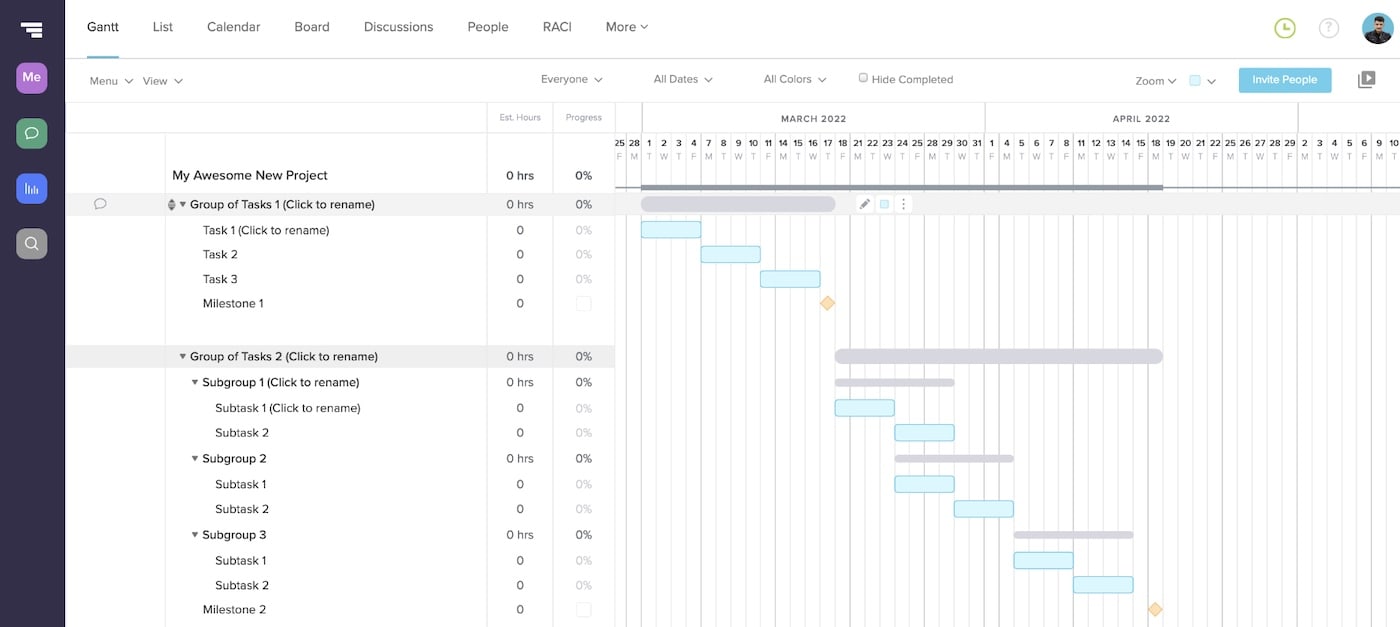 The Best Gantt Chart Excel Template (Free Download) - TeamGantt